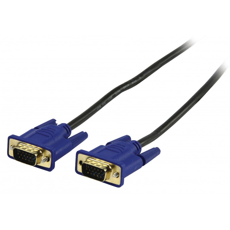 Câble VGA 1,8m Male Male plaqué OR pour Ecran PC Moniteur TFT Vidéo ...